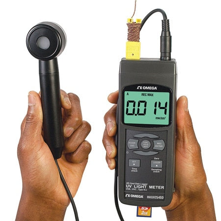 UVA/UVC Handheld Light Meter with Thermocouple & SD Card | HK